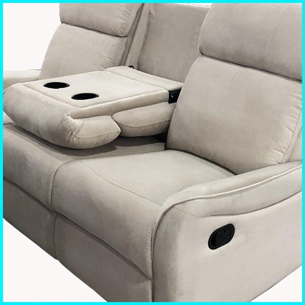 Olivia 3-Seater with Drop Down Table Manual Recliner Sofa/ Power ...