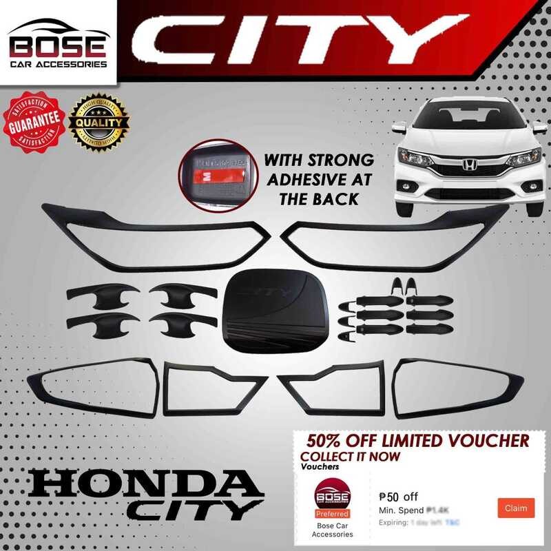 Honda City Garnish Set 2018 2019 2020 Black & Chrome / City Accessories ...