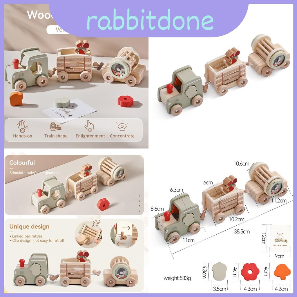 Wooden Development Multifunction Train Toy Cognitive Shape Recognition ...