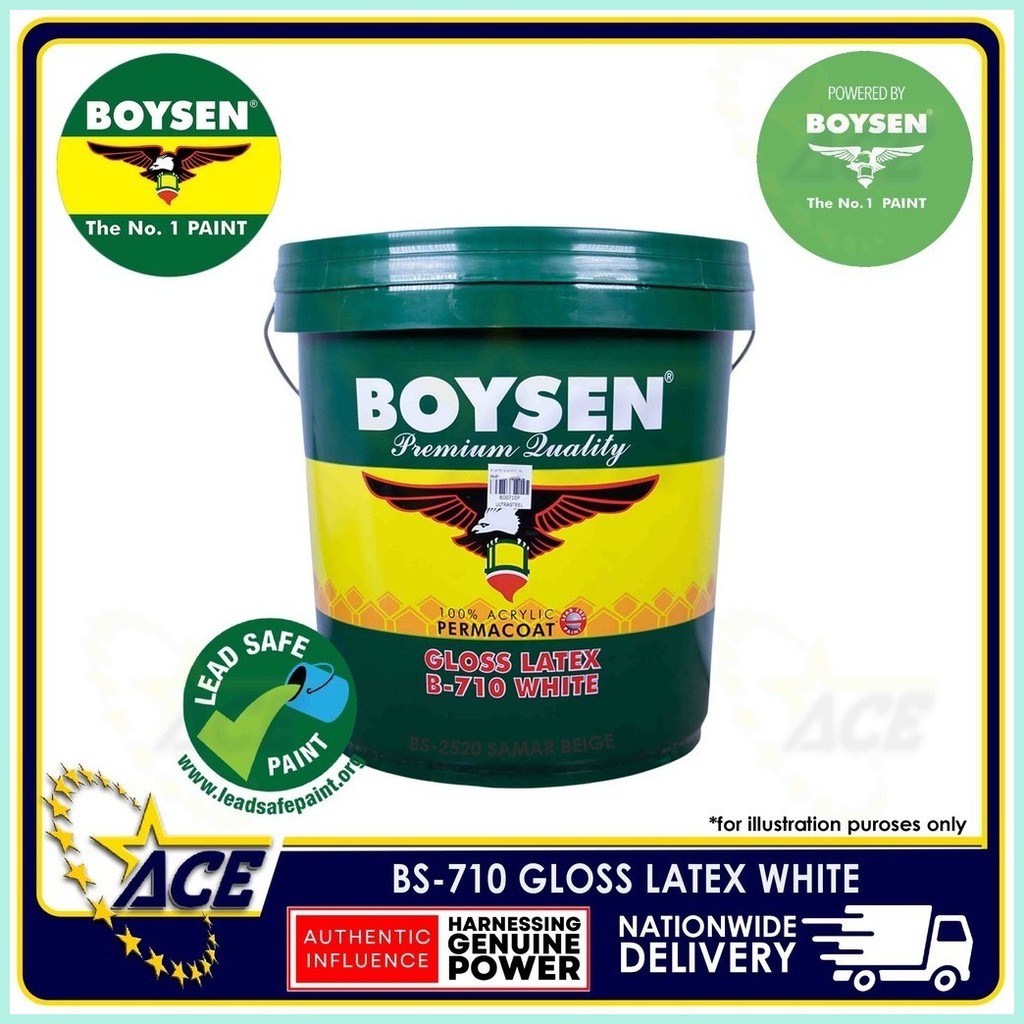 BOYSEN PERMACOAT GLOSS LATEX WHITE B-710 4L | Shopee Philippines