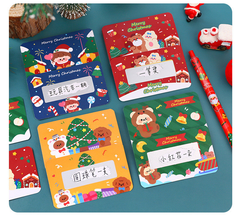 20pcs Christmas New Year Scratch Card Reward Gift Diy Handwritten ...