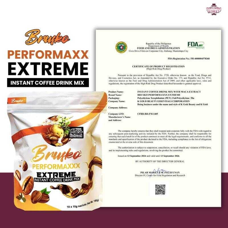 Get Your Boost With Brusko Performaxx Coffee Powder Extreme Xtreme ...