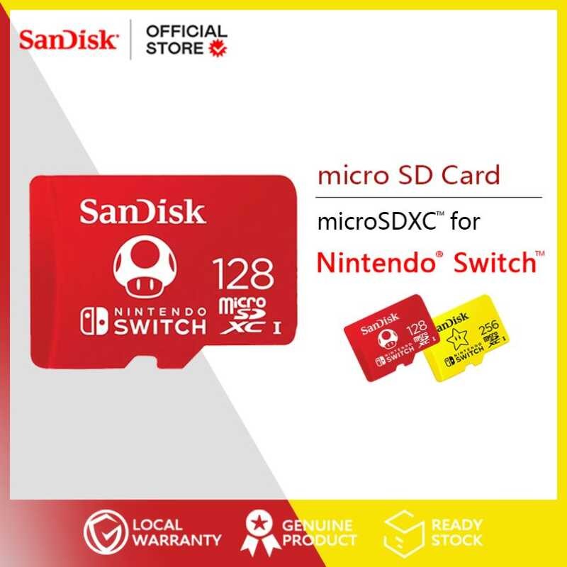 Sandisk Nintendo Switch 128Gb/256Gb Microsd Uhs-I C10 Memory Card Ab5 ...