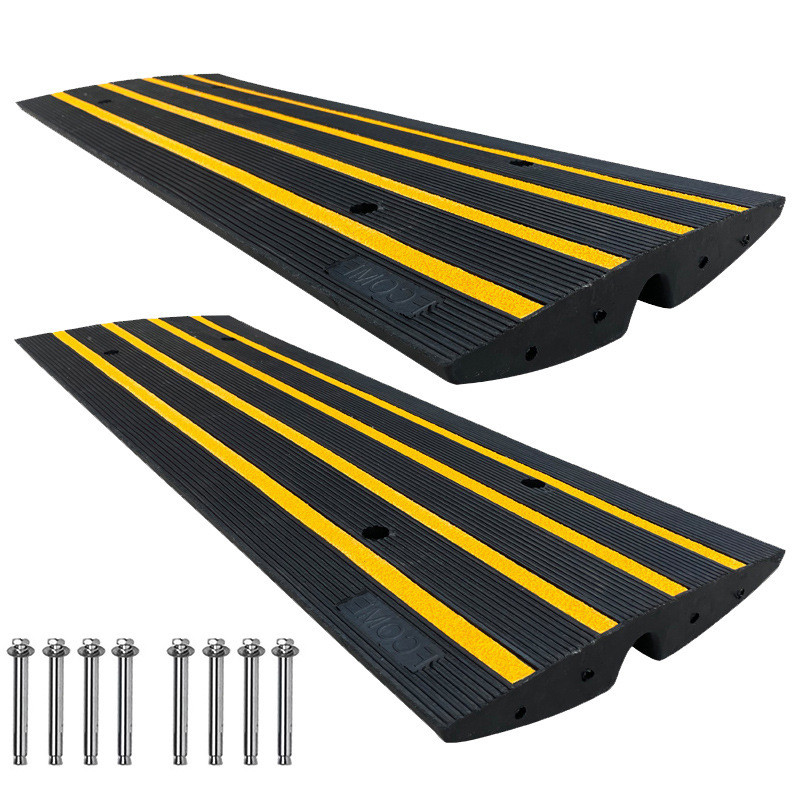 Rubber heavy-duty vehicle ramp,step pad, slope pad,rubber road edge ...