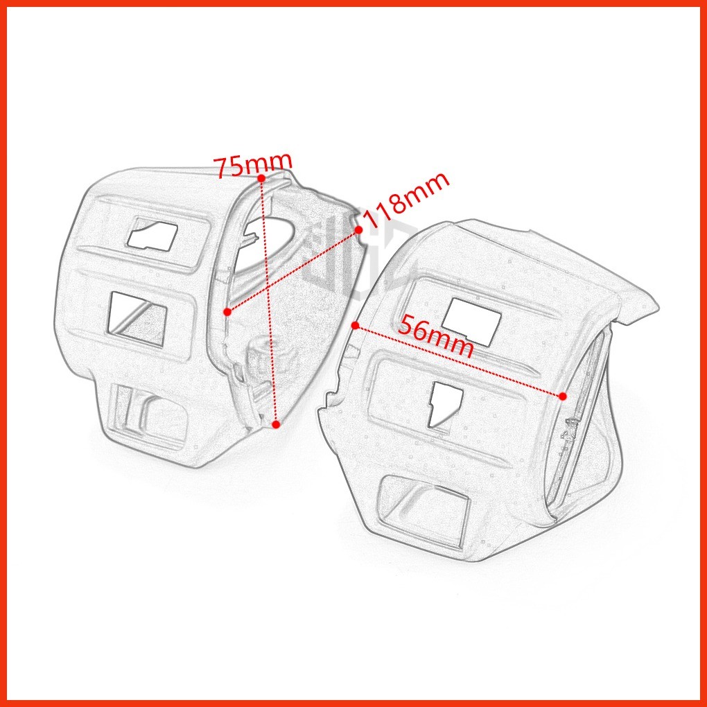 Motorcycle Headlight Switch Housing Cover Turn Signal Control Botton ...