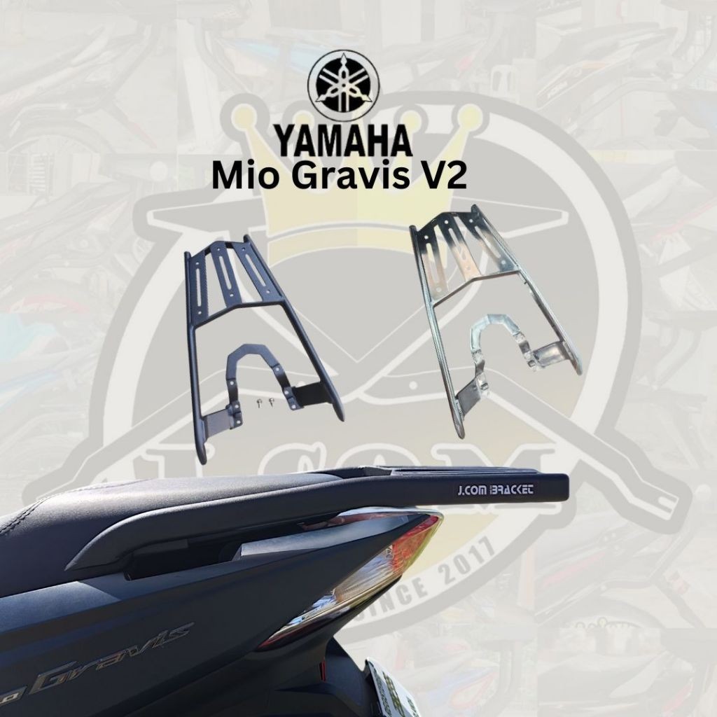 YAMAHA MIO GRAVIS V2 | JCOM HEAVY DUTY TOP BOX BRACKET GRILL TYPE ...