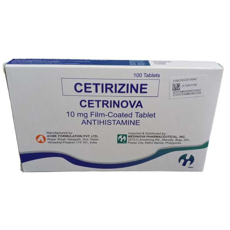 Cetirizine 10Mg Film-Coated 100Tablet | Shopee Philippines