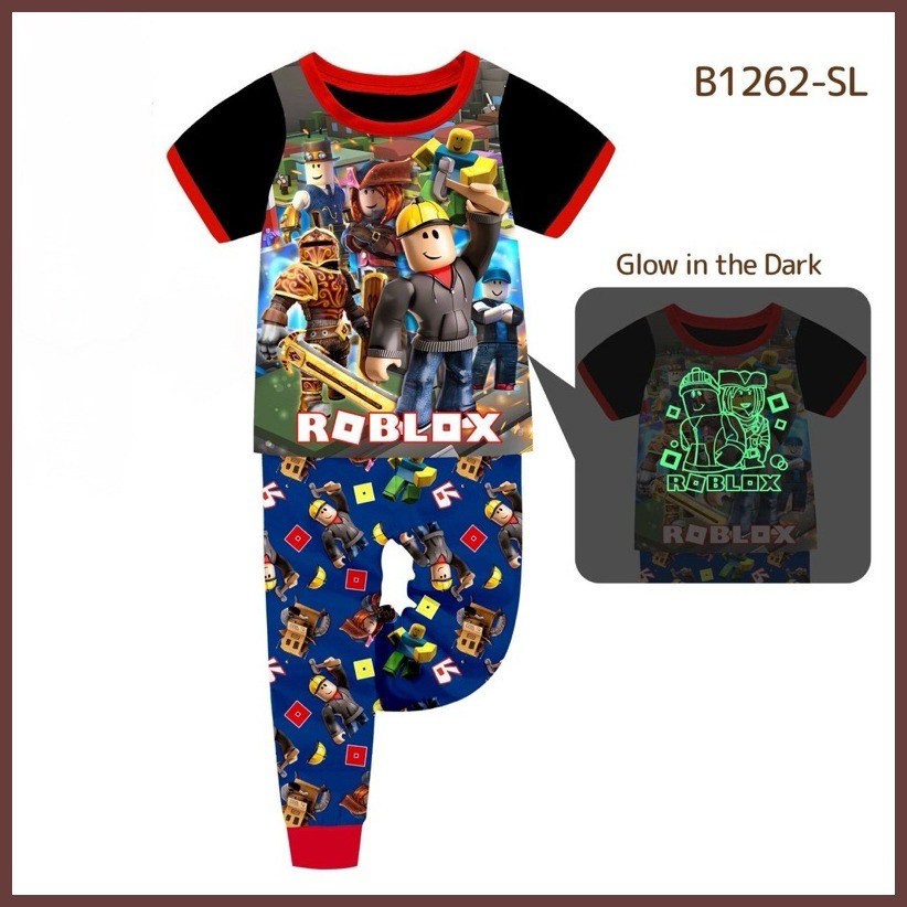 ROBLOX,MINECRAFT,AVENGERS,POKEMON Glow In The Dark Pajama Set For Boys ...