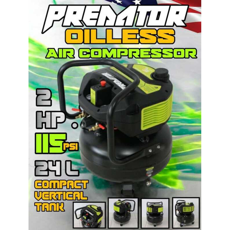 Predator Vertical Tank Air Compressor 2Hp, 2.5Hp, 3Hp 24 Liters, 50 ...