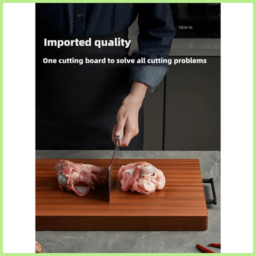 ♀ Wooden Chopping Board Imported ebony wood Acacia Wooden Antibacterial ...