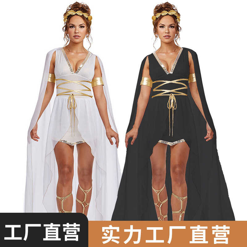 Greek Ancient Goddess Cleopatra Athena Dress COS Halloween Costume ...
