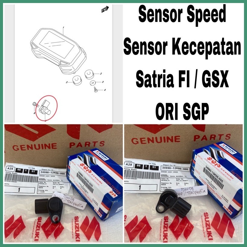 ๑ Speed Sensor Assy Speed Sensor Front Gear Sensor Satria Fu FI ...