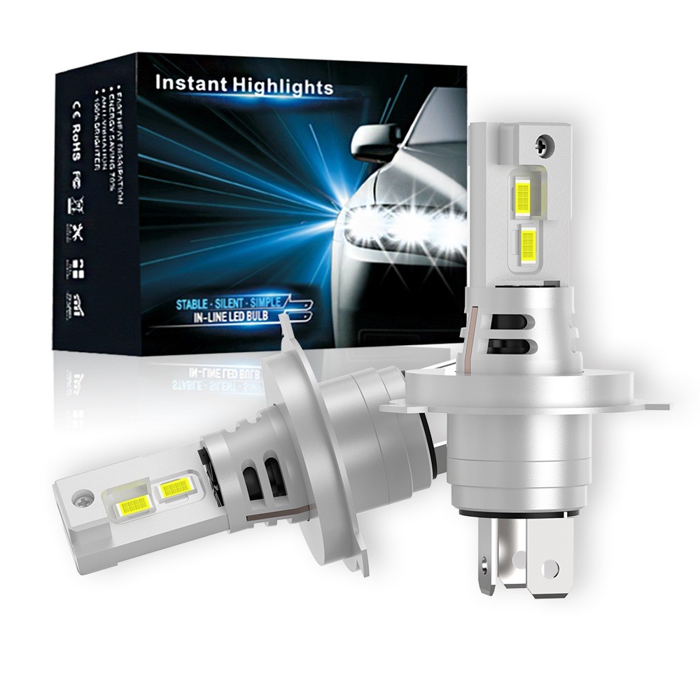 2Pcs H4 Car LED Headlight 80W 20000LM Super Bright 9003 HB2 Car ...