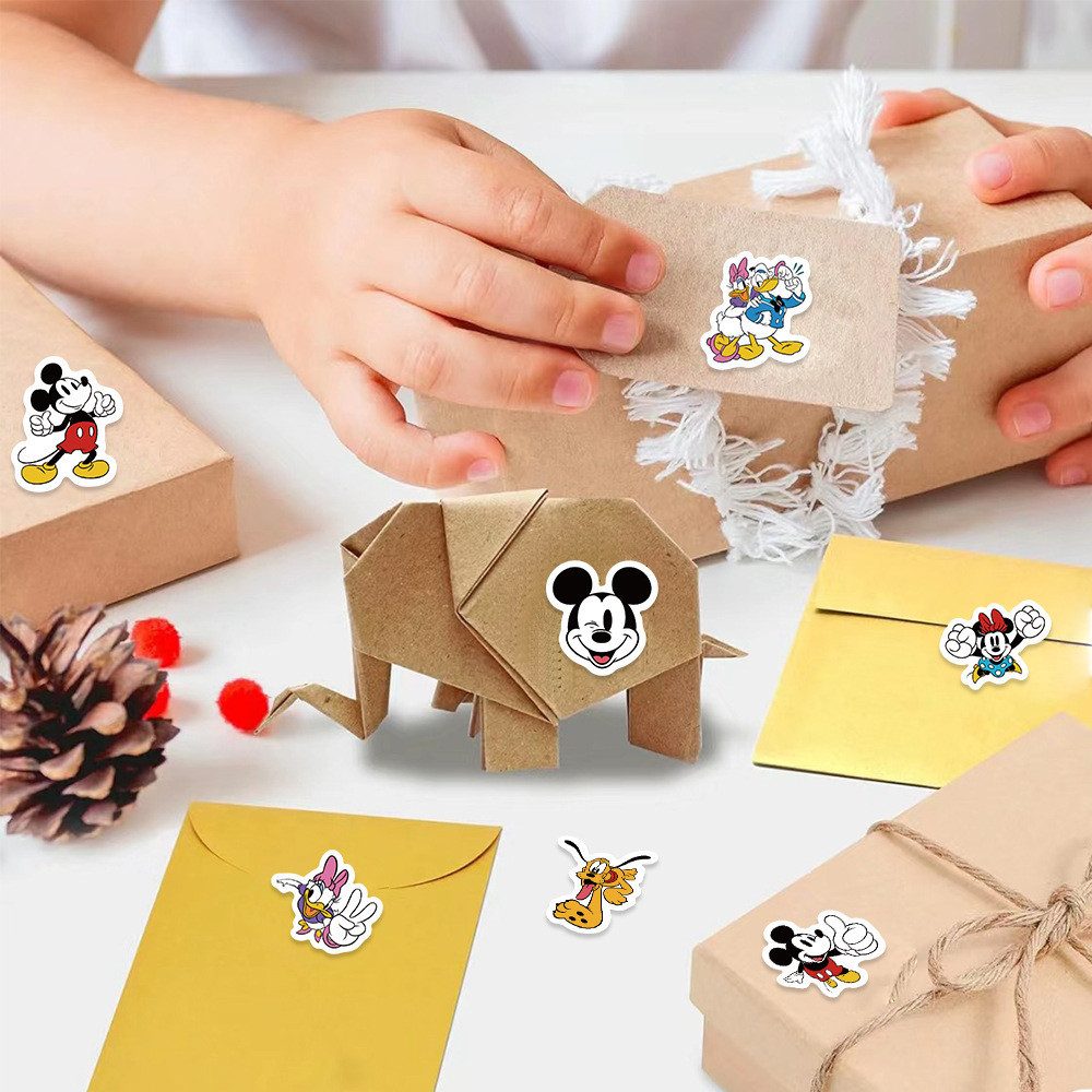500 Pieces/Roll Cartoon Mickey Mouse Roll-Style Sticker Tape - DIY ...