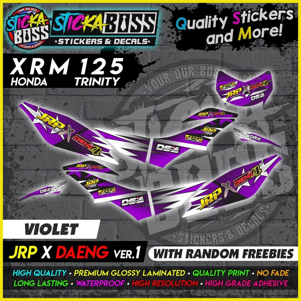 XRM 125 TRINITY CARB DECALS - (JRP x DAENG VER.1)【PREMIUM GLOSSY ...