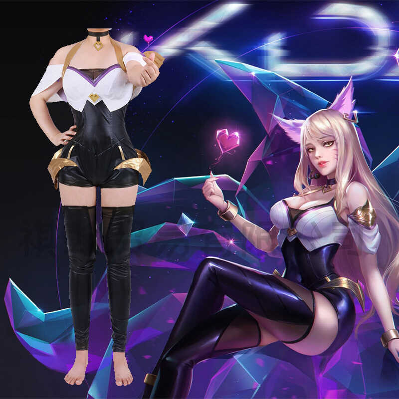 LOL League Of Legends Costume KDA Team Ahri Cosplay Outfit | Shopee ...