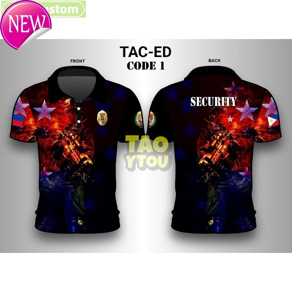 Customizable Guard Uniforms Security Blackfull Sublimation High Quality ...