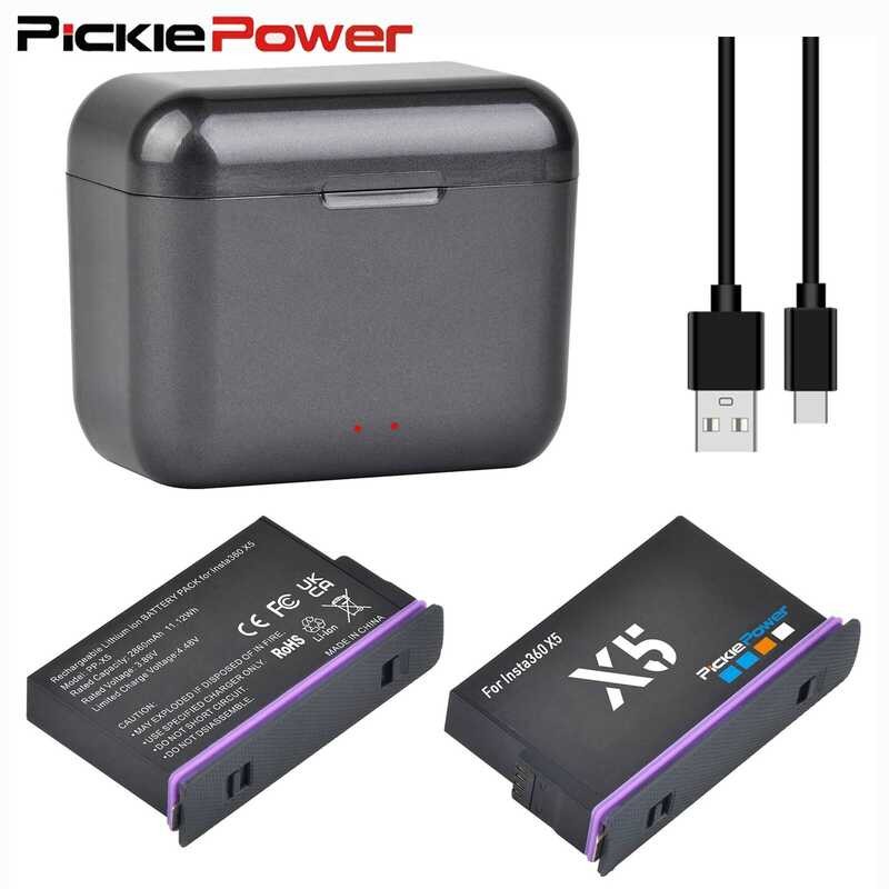 68 2860Mah 2 Replacement Battery For Insta360 X5, Fast Charger Box ...
