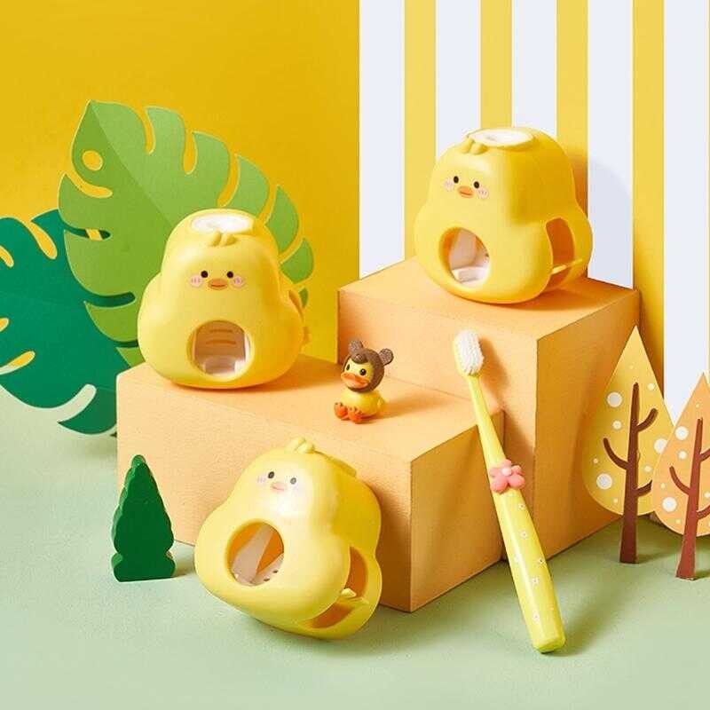 Cute Duck Design Toothpaste Squeezer Wall Mounted Space Saving Auto ...