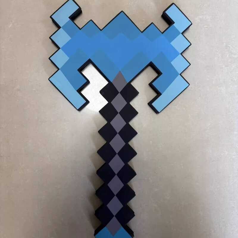 Minecraft Game Peripheral Model Weapon Foam Toy Double-Sided Ax ...