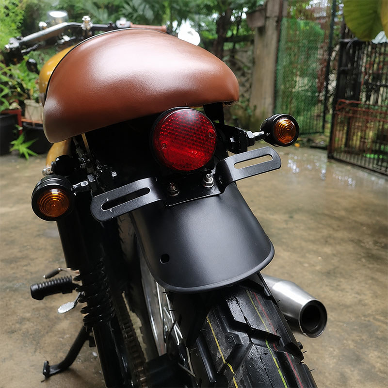 Motorcycle Rear Fender Mudguard Protector Metal Cover Retro Style For ...