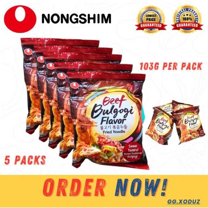 1 1Pc Authentic NONGSHIM Beef Bulgogi Flavor Korean Instant Stir Fry ...