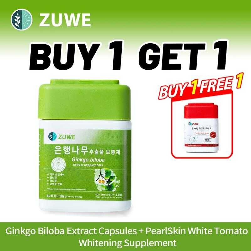ZUWE [ BUY 1 GET ] 2-In-1 Brain & Beauty Boost: Ginkgo Biloba For ...