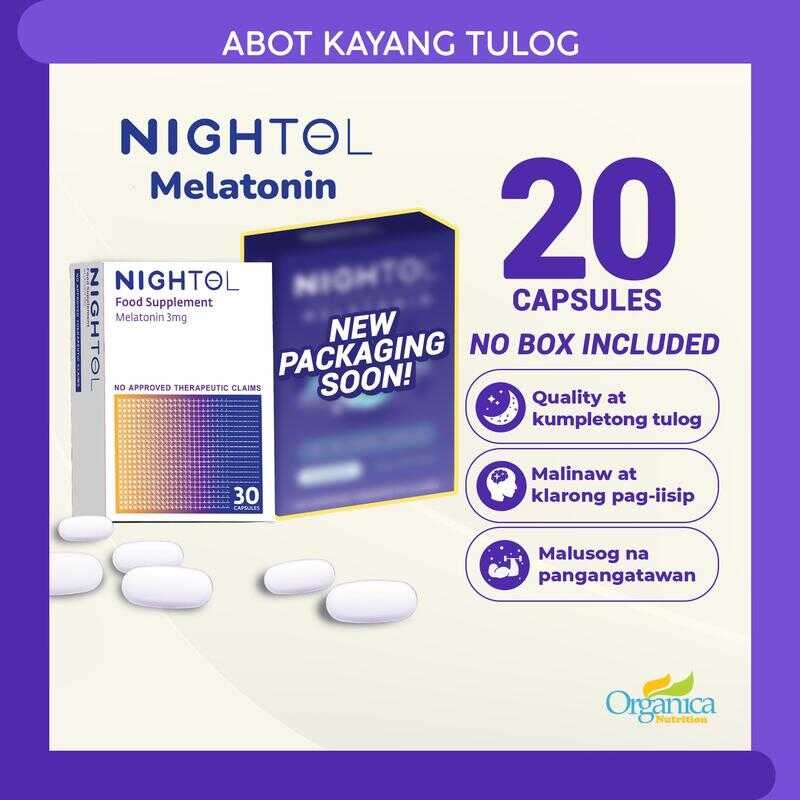 [ For Natural ] Nightol Pure 3Mg Melatonin Supplement Sleep Aid (20 ...