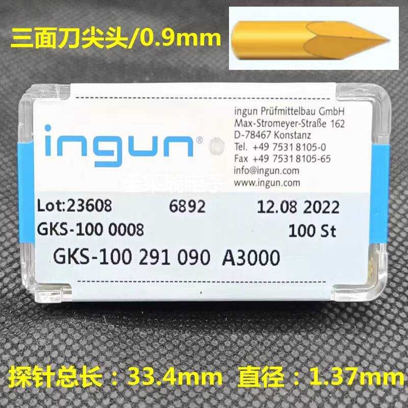 INGUN Steel Probe 100 291 090 A3000 Three-Sided Tip Test ICT Spring ...