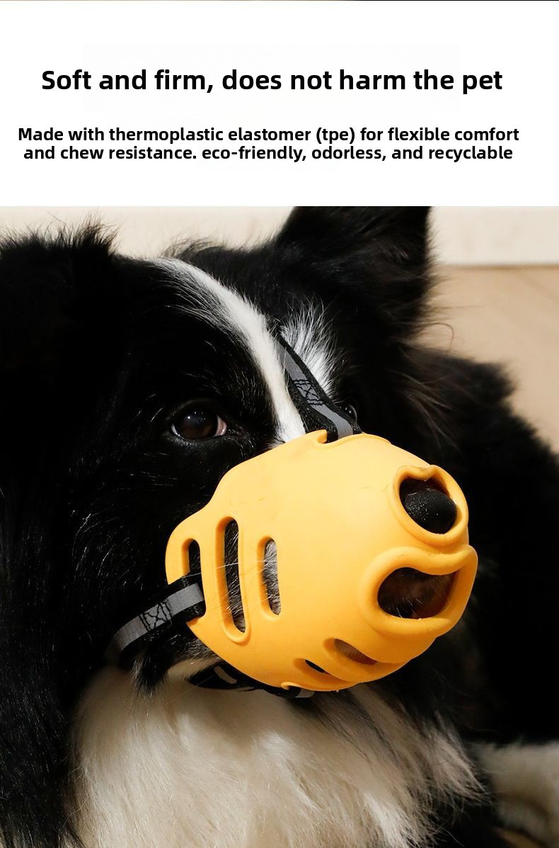Dog Muzzle Anti-Bite Adjustable Original Fun Heart Reflective Dog ...