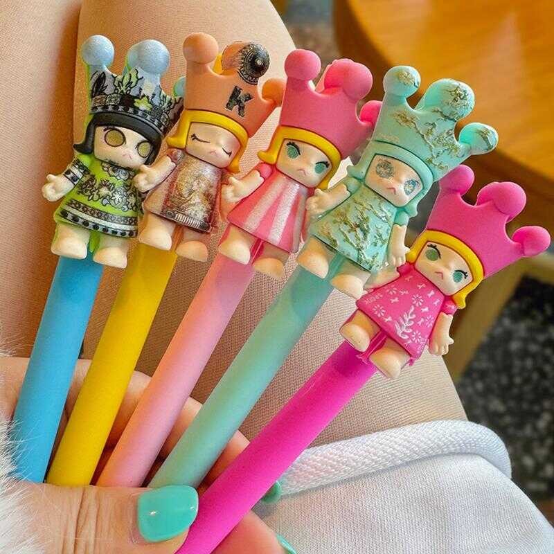 5Pcs Cute King Gel Pen Cartoon Doll Student Ballpoint 52B | Shopee ...