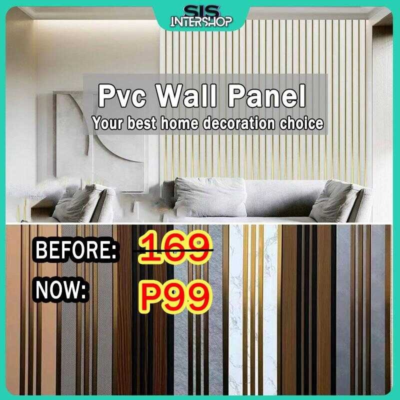 1Pcs 100×17Cm PVC Board High Quality WPC Waterproof Wood Slatted Panels ...