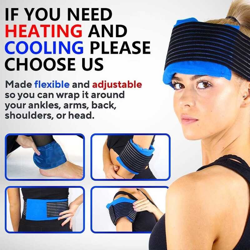 Reusable Hot Cold Therapy Gel Pad Cooling Heating Pads Emergency Pain ...