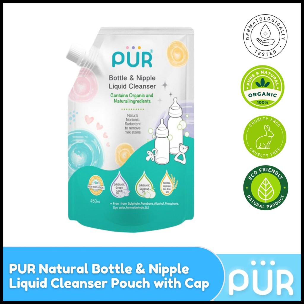 PUR Natural Bottle and Nipple Concentrated Liquid Cleanser (Refill Pack ...