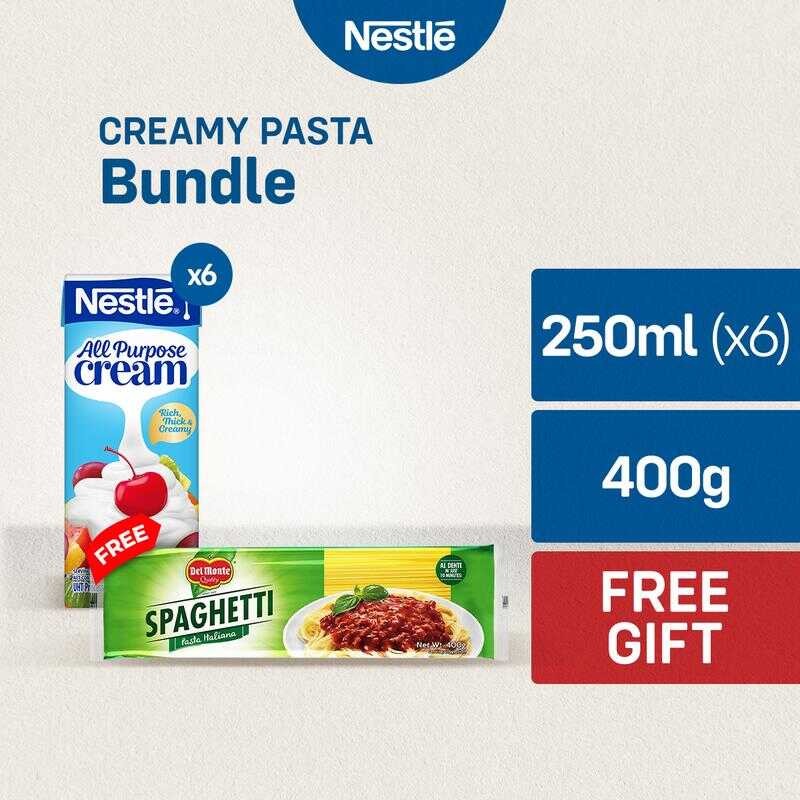 [Free DEL MONTE SPAGHETTI 400G] Nestle All Purpose Cream 250Ml - Pack ...