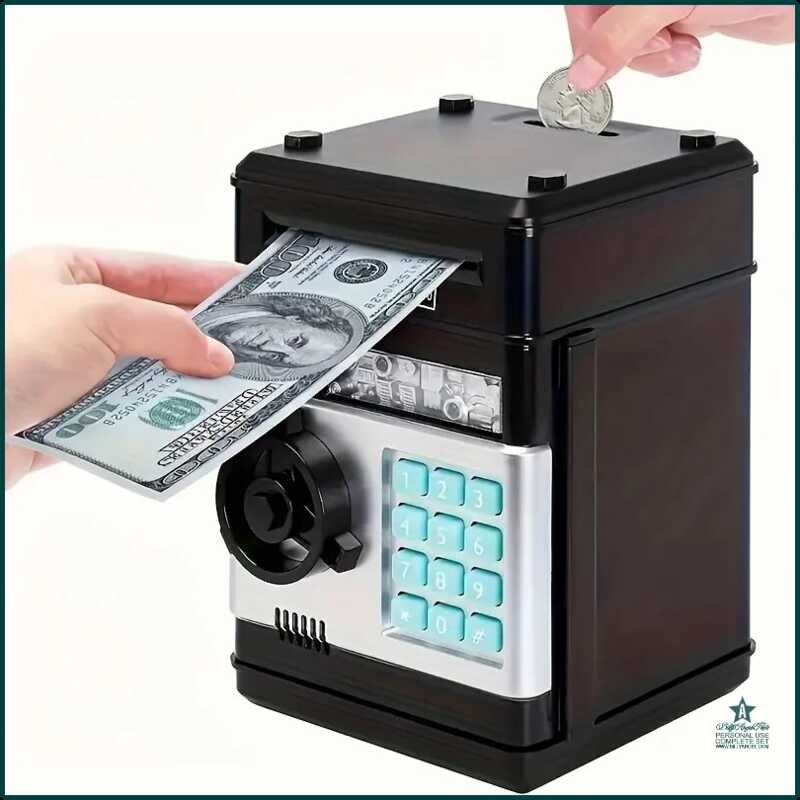 Tt [Op037] Electronic Piggy Bank Pas. Box Money Boxes For Children ...