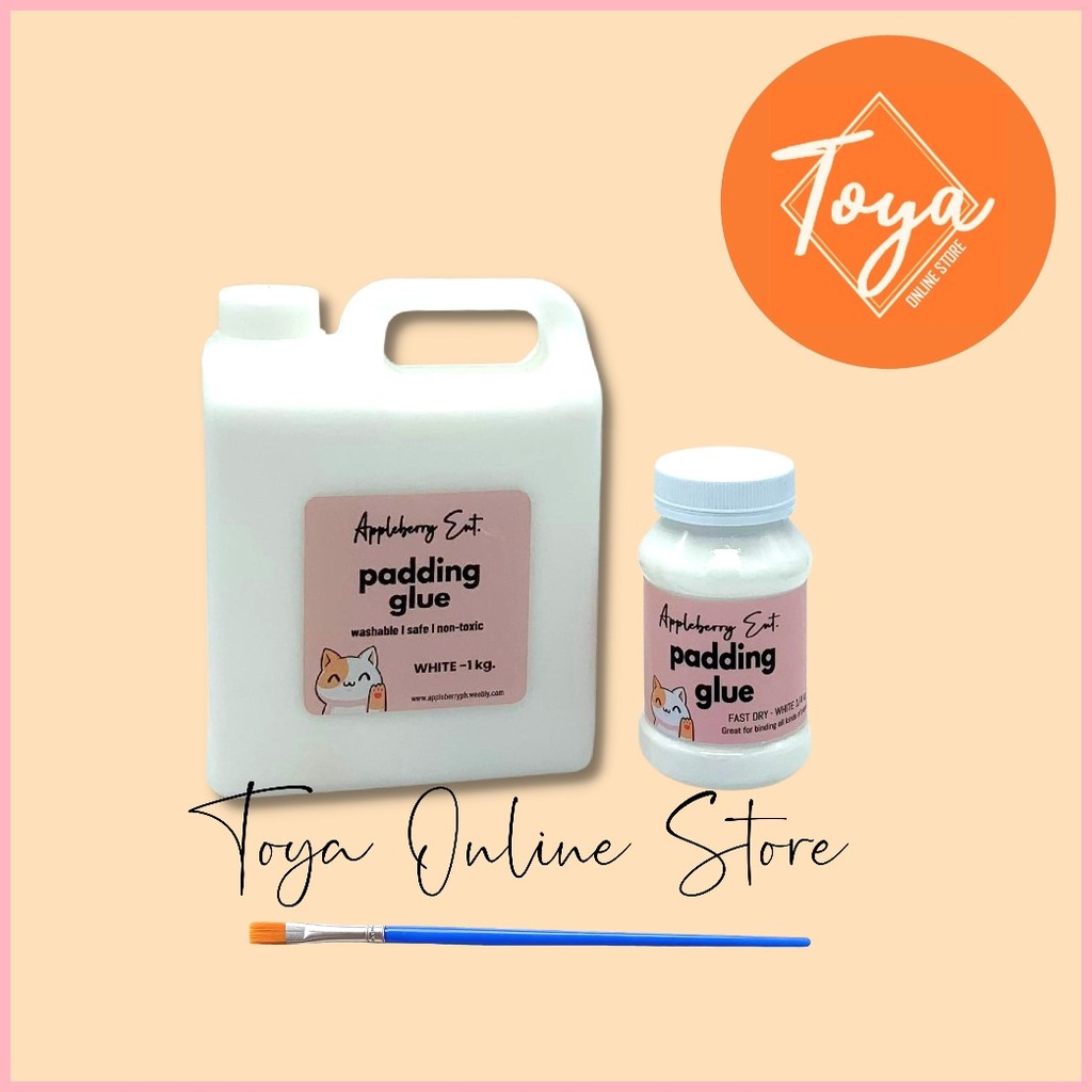 Padding Glue FAST DRY ( DIY Notepad ) WHITE with FREE BRUSH | Shopee Philippines