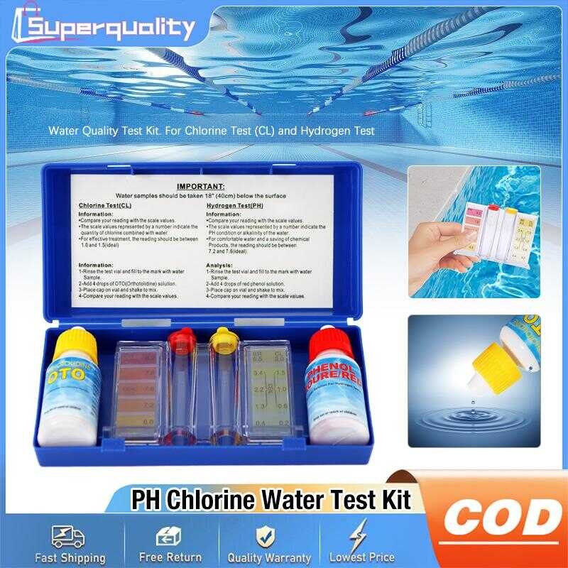 PH Chlorine Water Test Kit Swimming Pool Hydroponics Aquarium Hydrotool ...