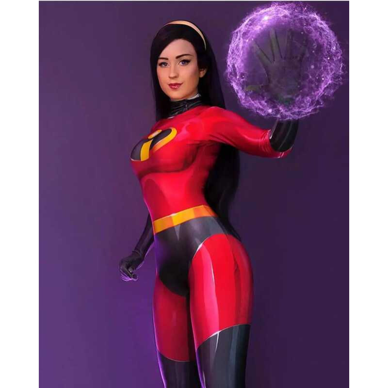 Xj Adults Elastigirl Cosplay Costumes Female Woman Girls Erhero Zentai ...