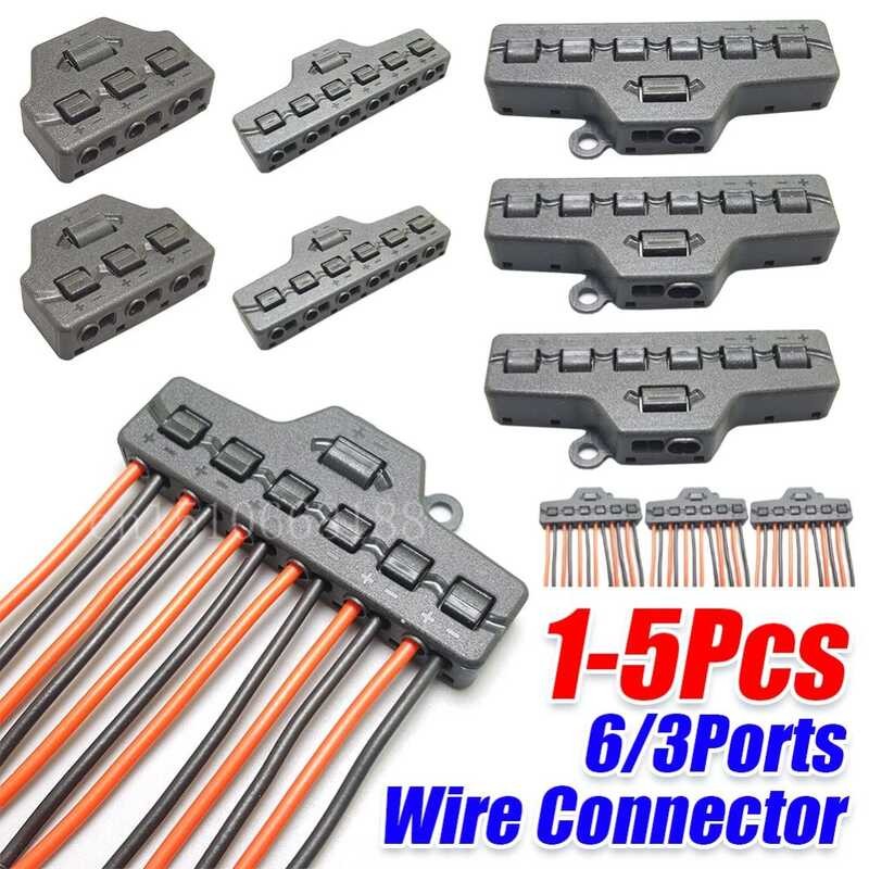 3/6 Port Out Line Splitter Quick Connect Low Voltage Wire Distribution ...