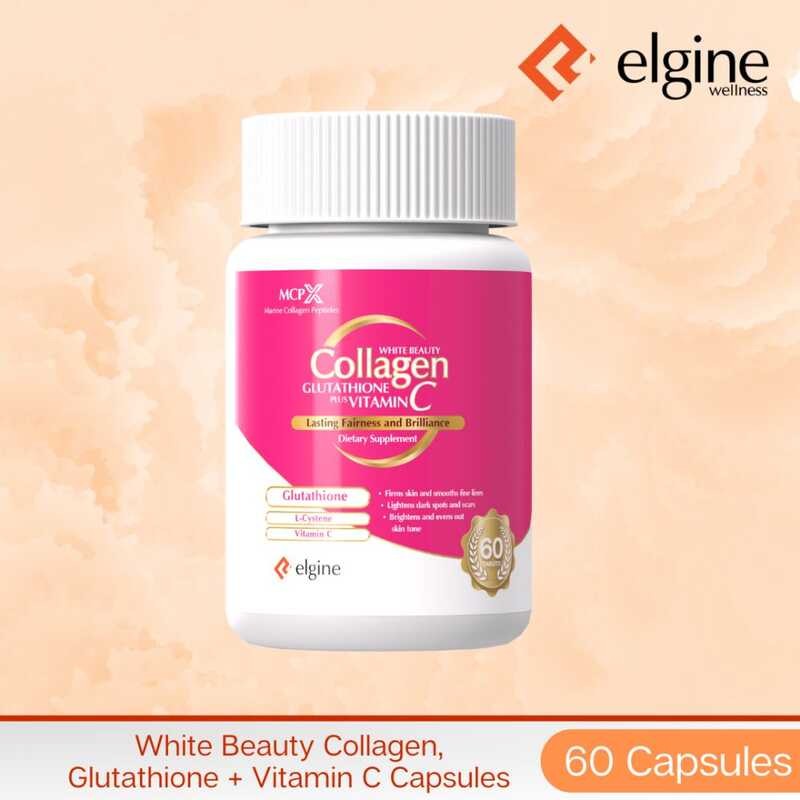 Elgine Wellness White Glow Collagen Gluta + Vit C 60 Caplets Food ...