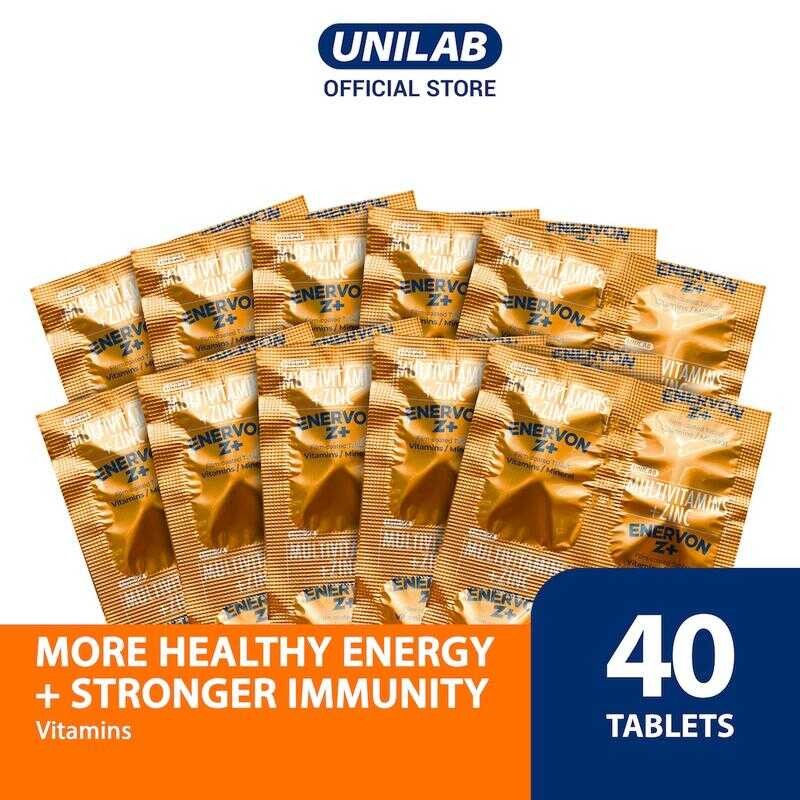 Unilab Enervon Z+ Multivitamins 40 Tablets (More Healthy Energy ...