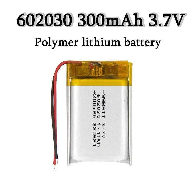 602030 3 C8 Lithium Polymer Rechargeable Batteries 3.7V 300Mah For Toys ...