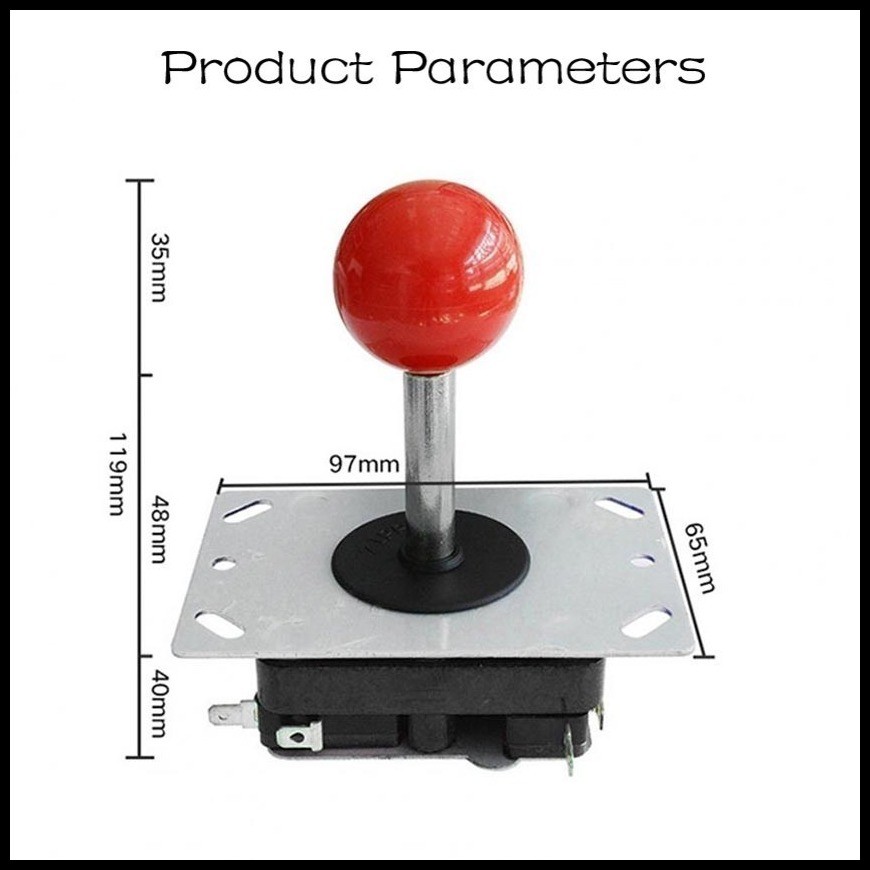 Classic 8 way Arcade Game Joystick Red Ball Control Stick Fighting ...
