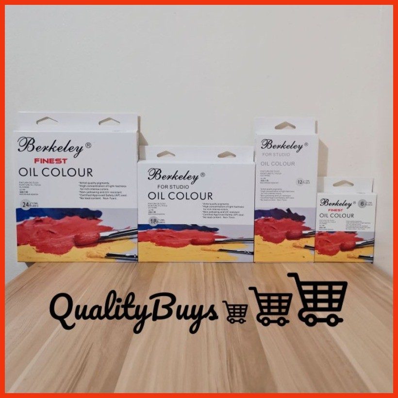 Berkeley 24 colors Acrylic Gouache Tempra Watercolor Oil Paint Set ...