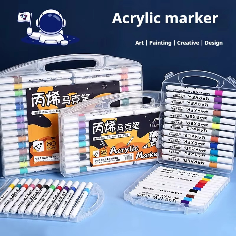 DIY Acrylic Marker Pen Set Highlighter Markers Painting for Rock ...