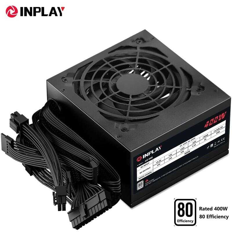 Inplay ATX PSU Rated 400W 80 Efficiency Supply For Desktop PC Power ...