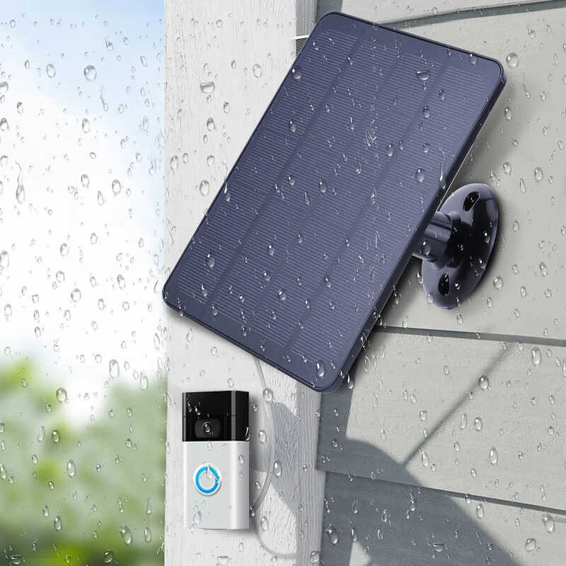 Panel Solar W V Charging Panel Doorbell Surveillance Camera Low ...