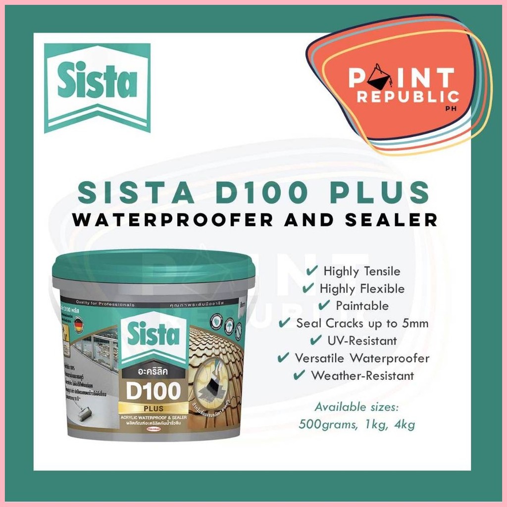 Sista D100 Plus - Multi Purpose Waterproofer and Sealer = 0.5 to 1kg (0 ...