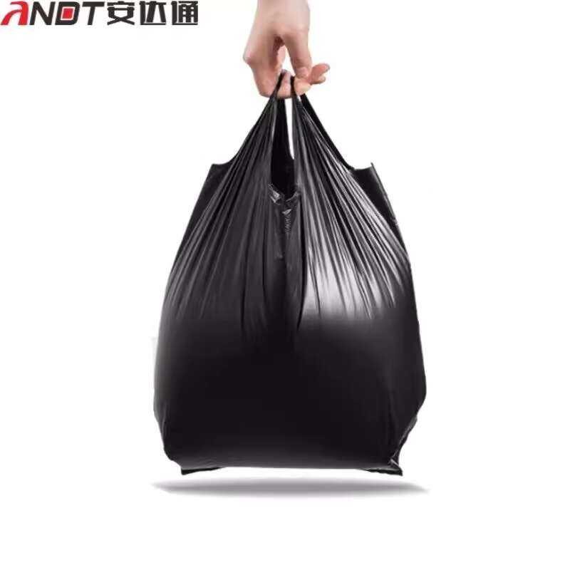 Andatong Black Handheld Vest Style Garbage Disposable Plastic Trash ...